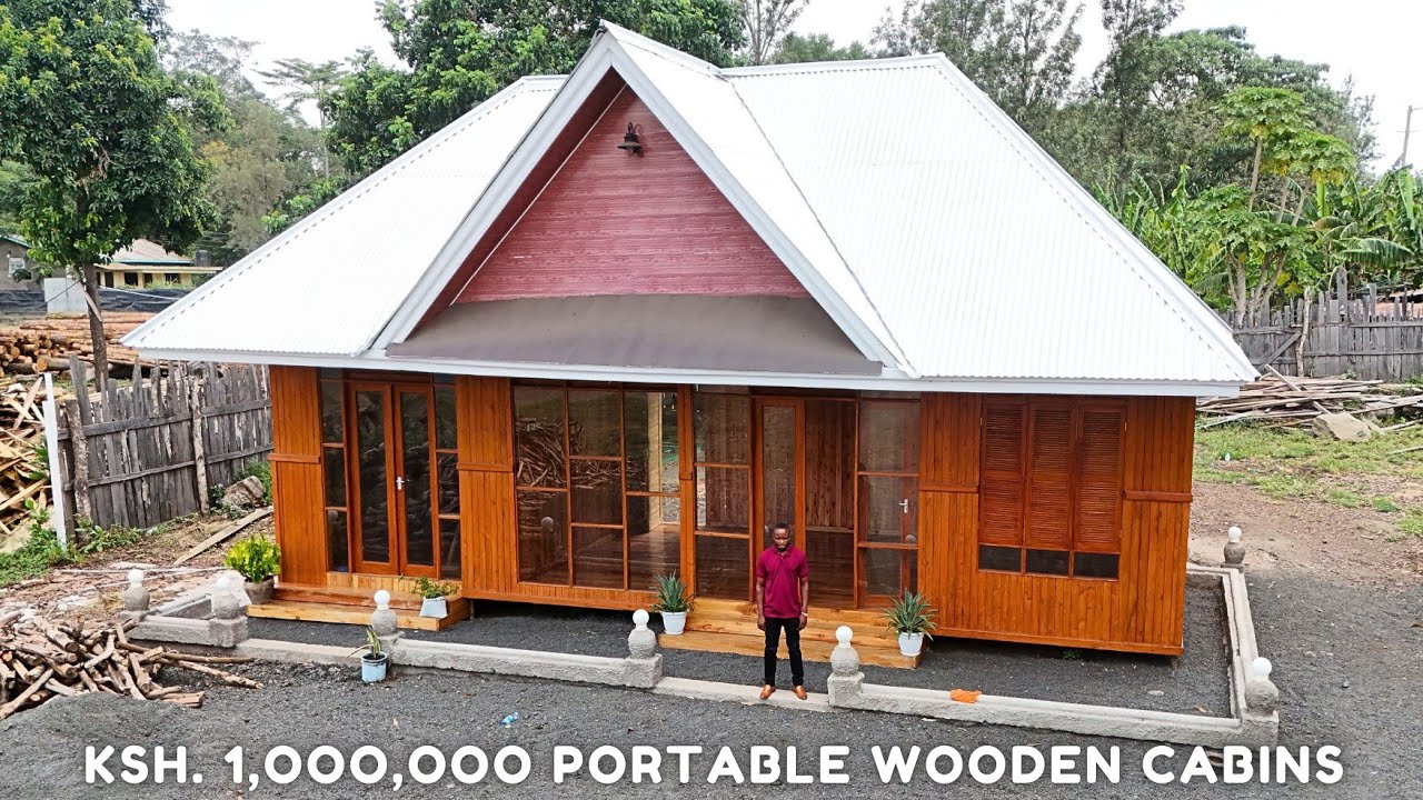 MODULAR WOODEN CABIN HOMES FROM KSH. 1,000,000 ($8k) Only!!! 💯 ️ - YouTube
