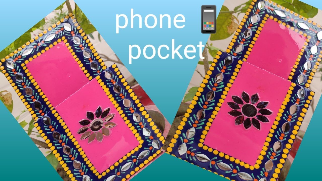 How to make phone charging pocket at home/ DIY craft for kids school ...
