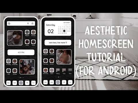 Aesthetic android homescreen tutorial (ios style organisation) - YouTube