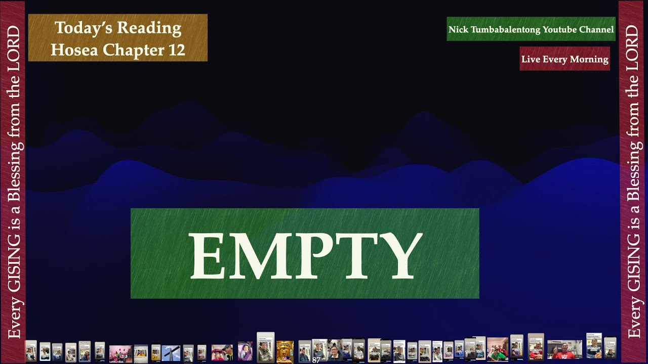 Ang Gabay Natin Bible Reading Hosea 12 #Japan OFW #Nick Tumbabalentong ...