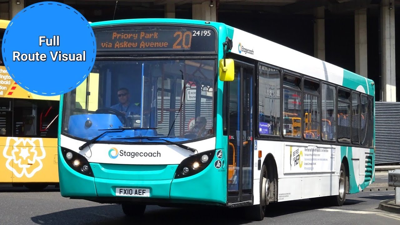 Stagecoach East Midlands 20 Full Route Visual- Hull Paragon Interchange ...