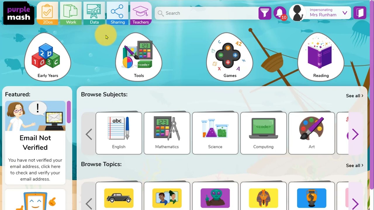 Assessment in Purple Mash - YouTube