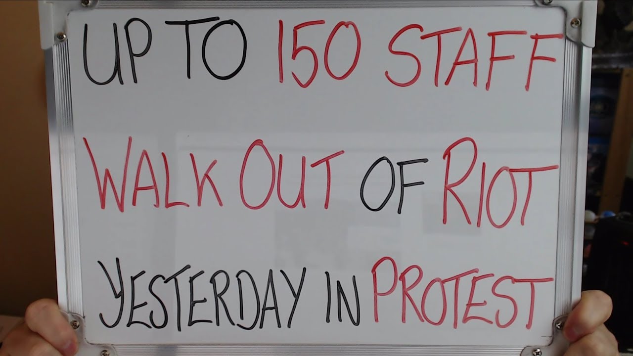 Up To 150 RIOT Employees WALK OUT in PROTEST !! - YouTube