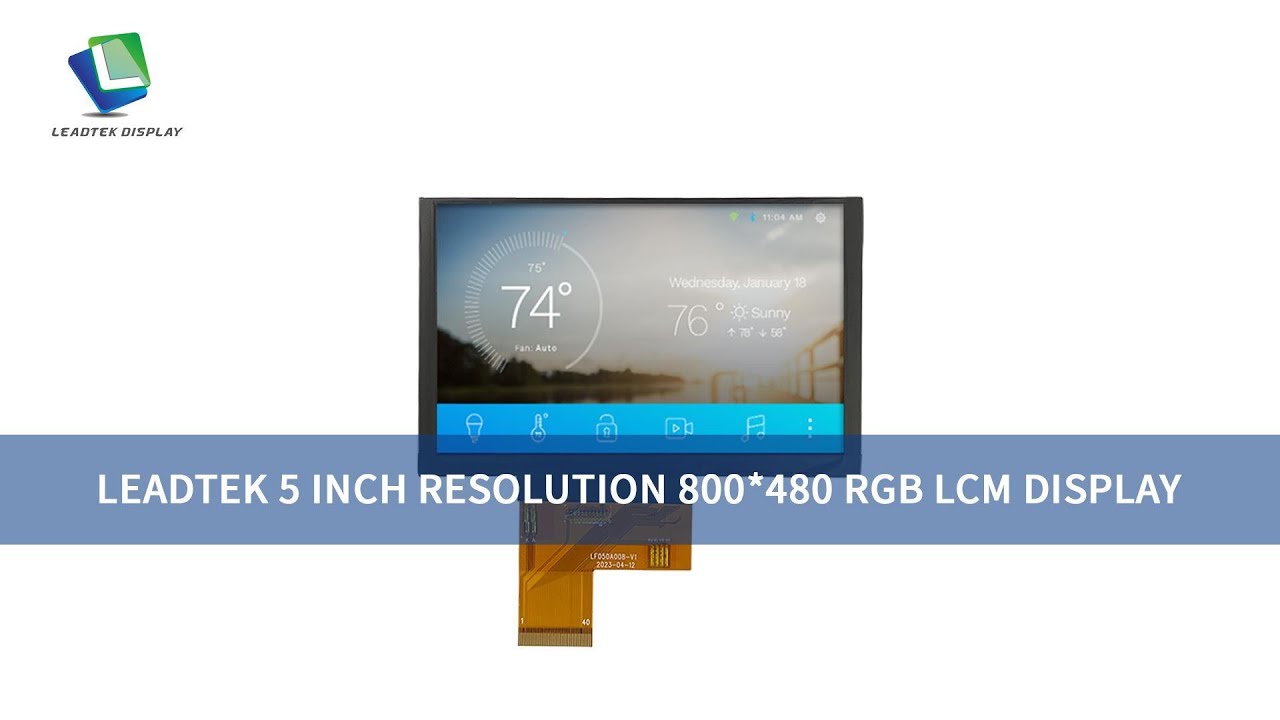 Leadtek 5 inch Resolution 800*480 RGB LCM Display - YouTube