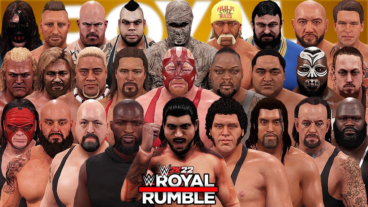 50 Giants Royal Rumble Match! - WWE 2K22 - YouTube