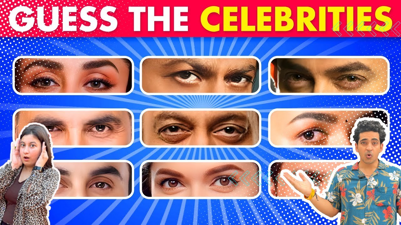 We tried guessing Bollywood celebrities by eyes challenge - YouTube