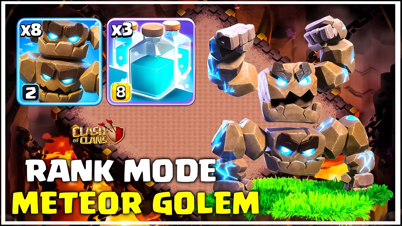 METEOR GOLEM with Clone Spell | New TH17 Attack Strategy | Clash of ...