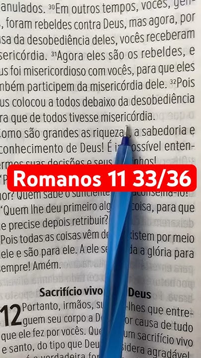 Leitura da Bíblia em Romanos 11 33/36 #biblia #bibliasagrada #bible #fe - YouTube