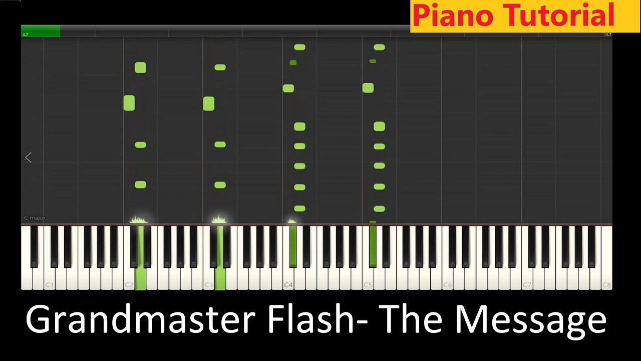 Grandmaster Flash - The Message (Piano Tutorial) Easy for beginner ...