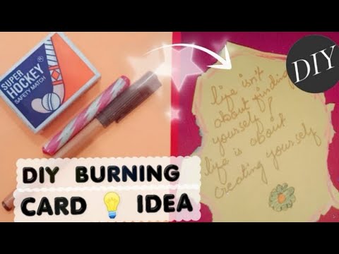 DIY BURNING CARD MAKING IDEA 💡|BY NEHA KUMMARI - YouTube