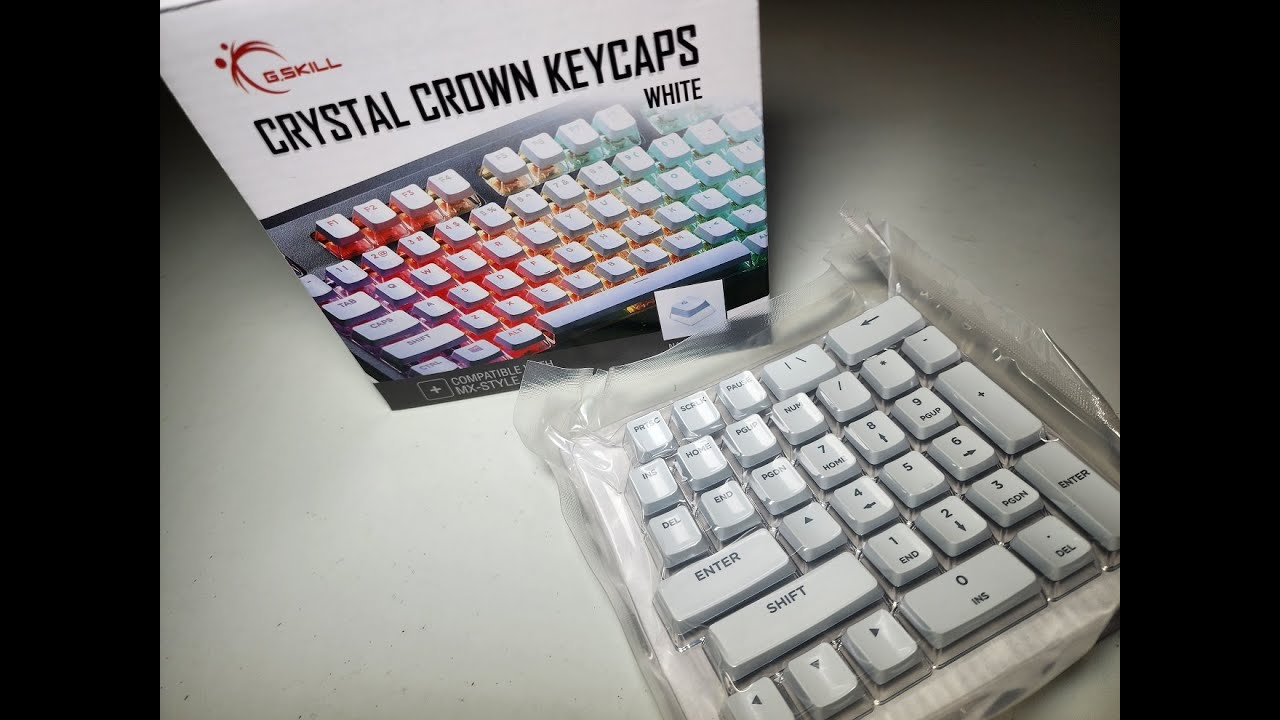 G.SKILL Crystal Crown Keycaps - Keycap Set with Transparent Layer for ...