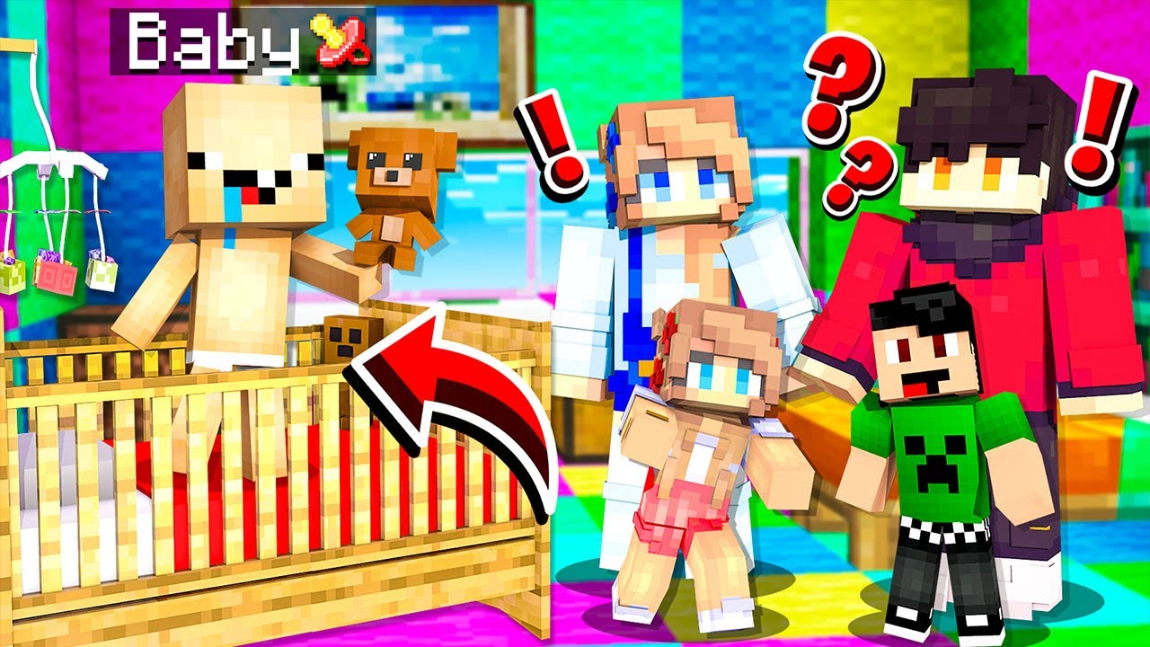WE ADOPTED A BABY IN MINECRAFT!! - YouTube