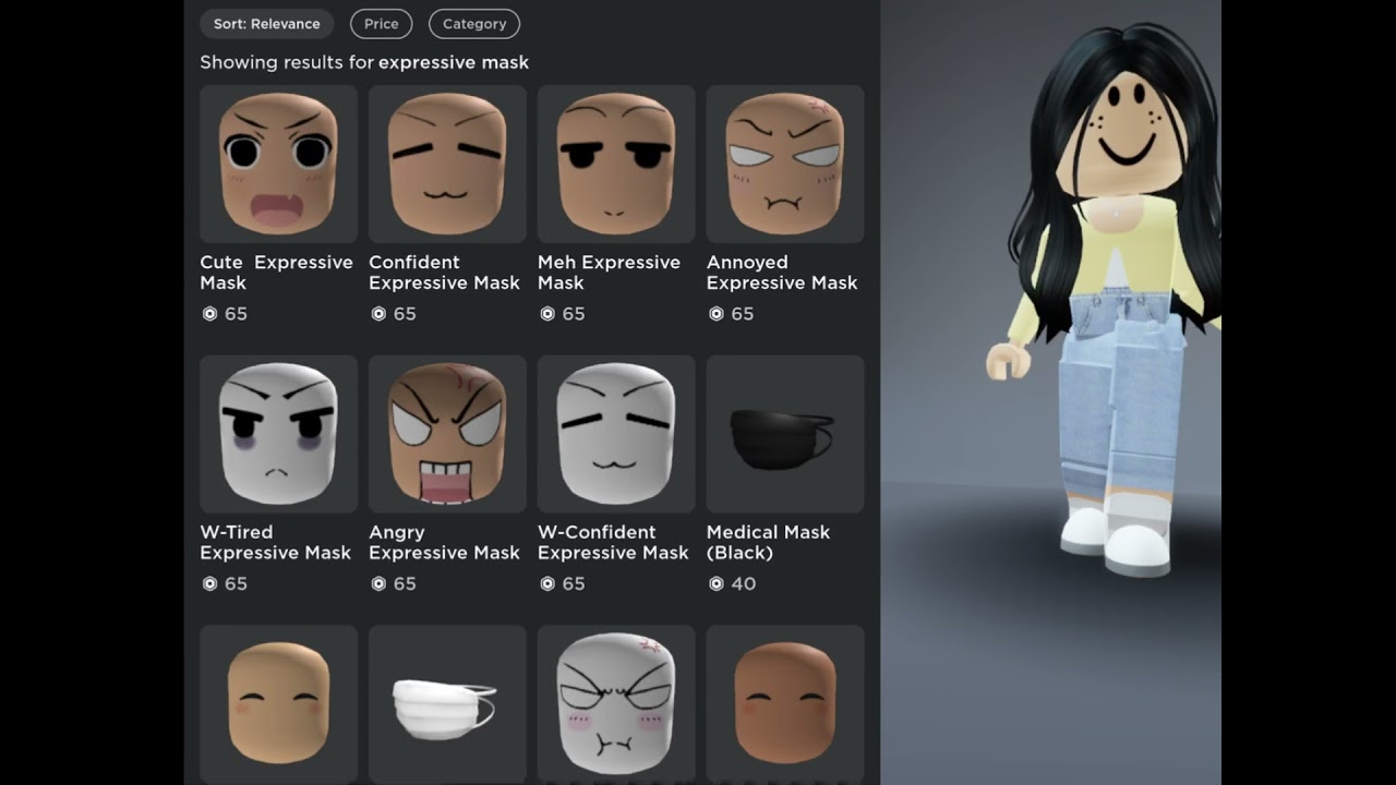 Expressions 🤩😊😯 / Roblox Old Trend / (Sunny) - YouTube