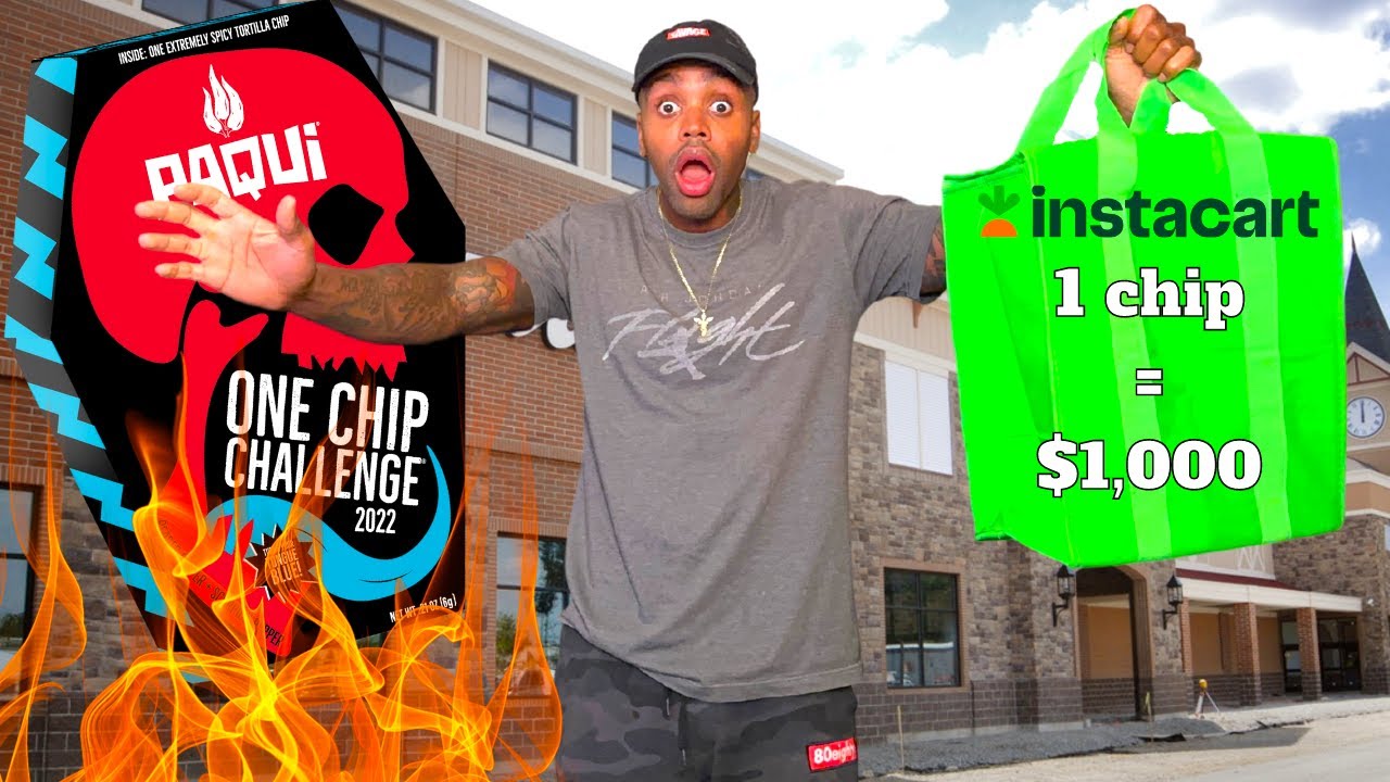 Eat 1 Chip Win $1,000 Instacart Challenge - YouTube