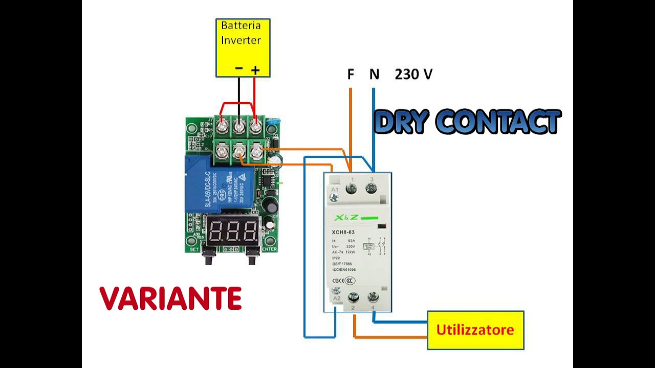 DRY CONTACT VARIANTE CON TELERUTTORE - YouTube