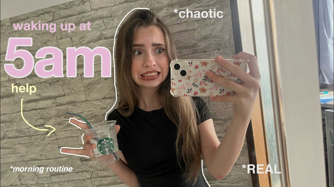 my REAL school morning routine (chaotic) at 5 AM - YouTube