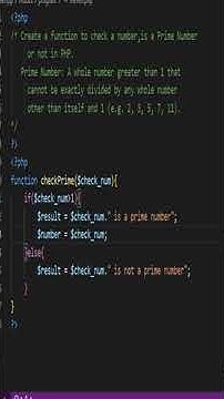 Check a number is a Prime Number or not in PHP #shorts - YouTube