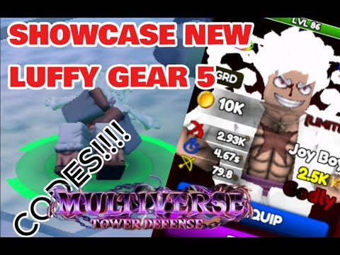 *NEW* Gear 5 Luffy Showcase Multiverse Tower Defense - YouTube