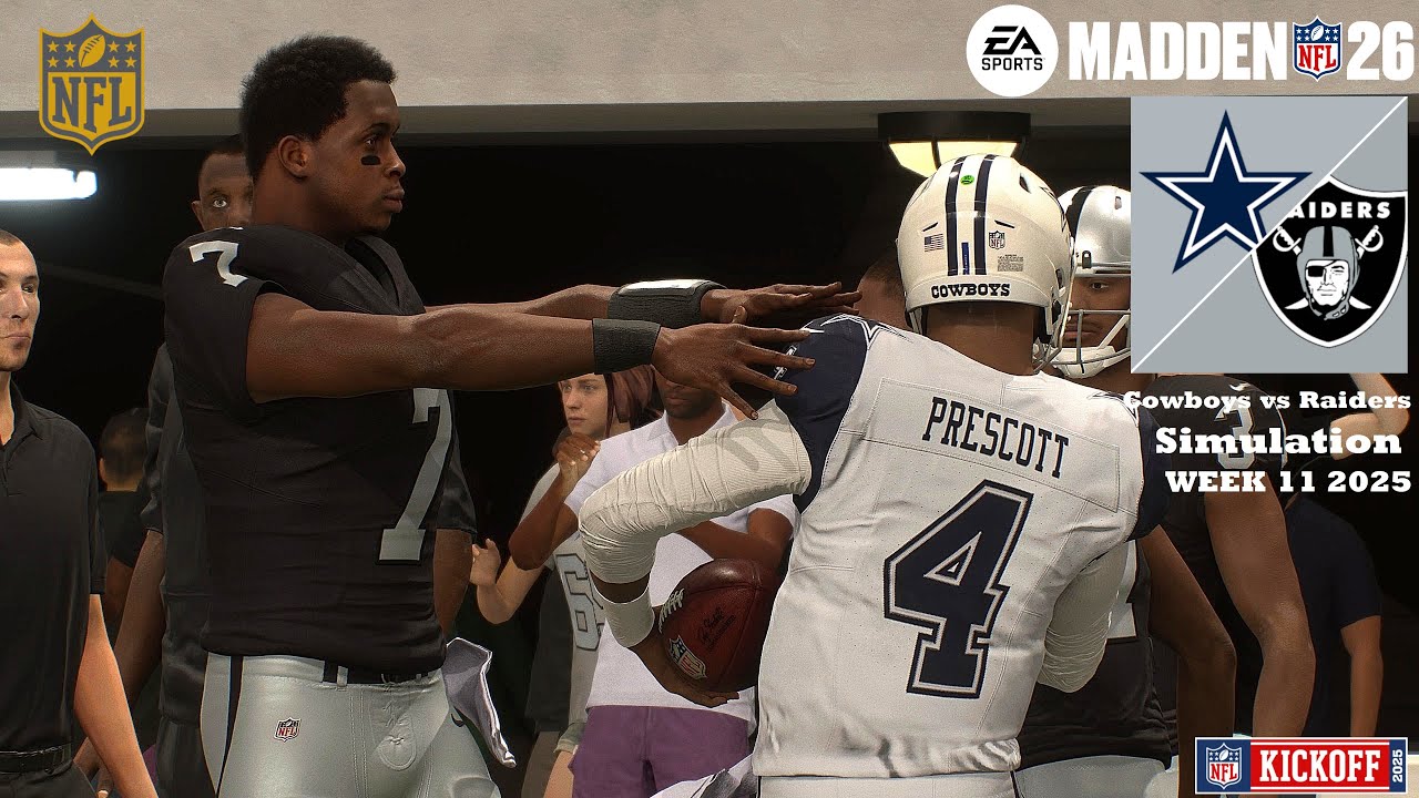 Madden 26 Dallas Cowboys vs Las Vegas Raiders WEEK 11 Simulation 2025 ...