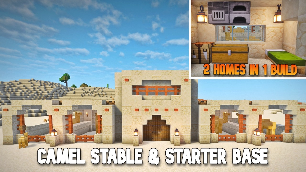Minecraft Camel Stable Starter Base (2in1) - YouTube