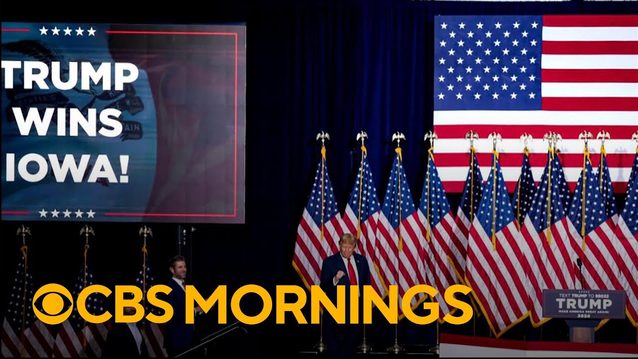 Trump secures landslide victory in Iowa caucuses - YouTube