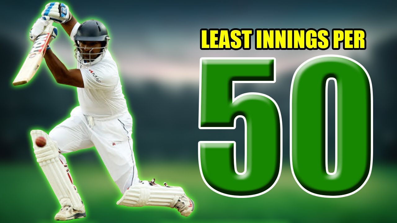 Top 10 Batsmen Hit Fifties More Often in Test Cricket | Least Innings ...