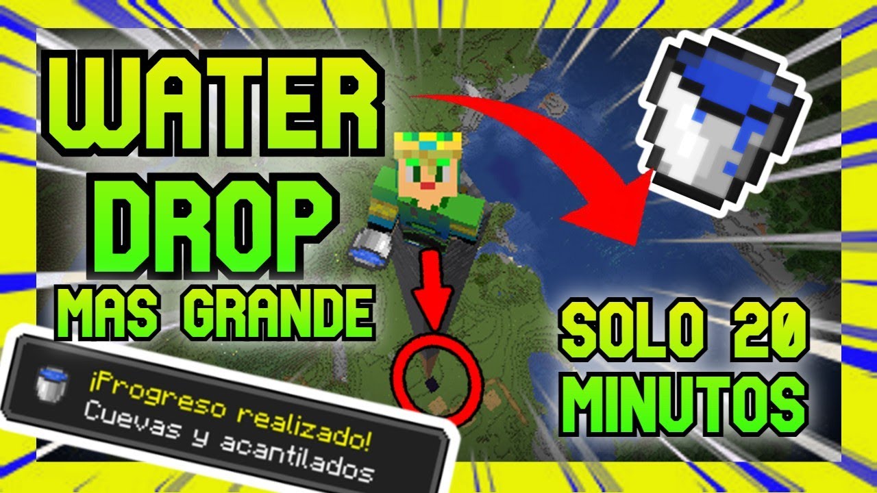 Tengo 20 minutos para hacer el water drop mas grande de minecraft - YouTube