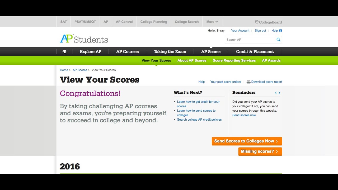 Checking My 2016 AP Scores - YouTube