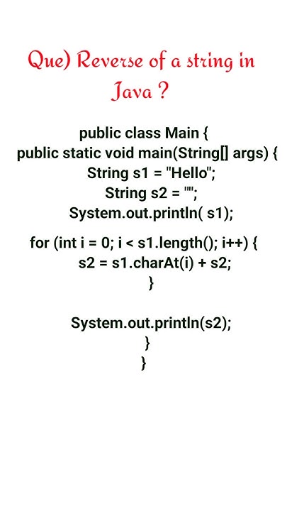Reverse Of String In Java।। Reverse Of String।।how To Reverse Of A String In Java। Java