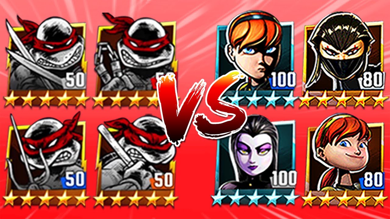 TMNT Legends Karai, April, Shinigami, April Kunoichi VS Ninja Turtles ...