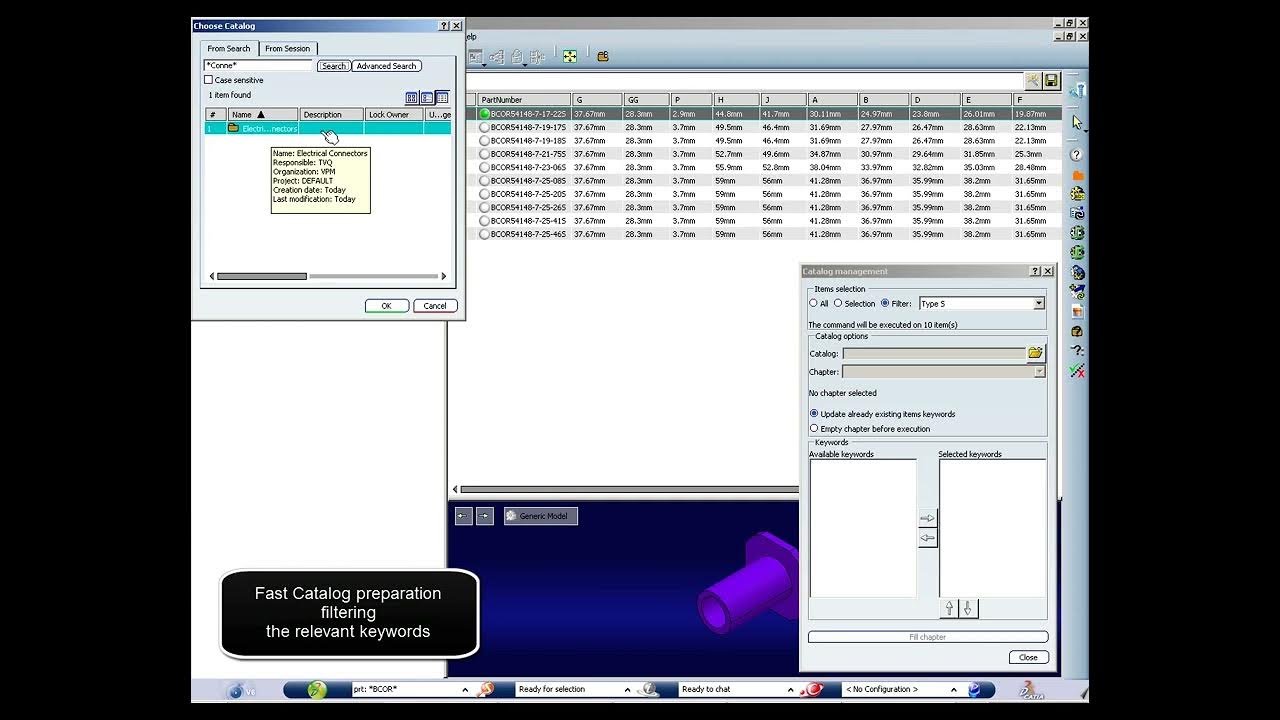 20 CATIA V6 Advantages Component Family 생성 및 관리 (Component Family Creation and Management) - YouTube