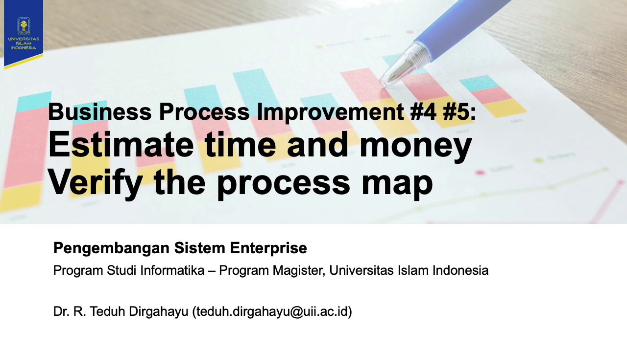 Business Process Improvement #4 #5: Estimate time and money | Verify ...