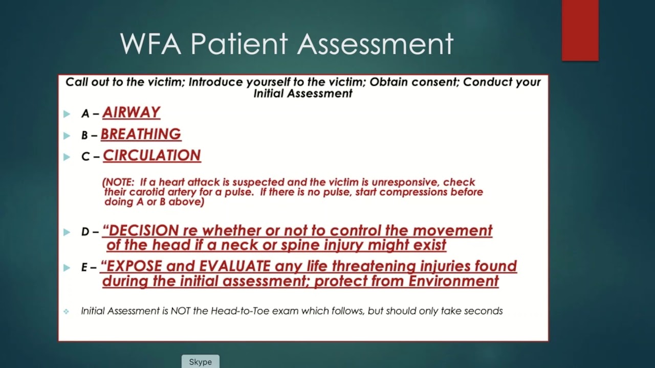 WFA Patient Assessment - YouTube