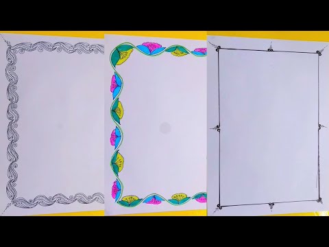 3 Border designs / 3 Border designs for project files / Simple and Easy ...