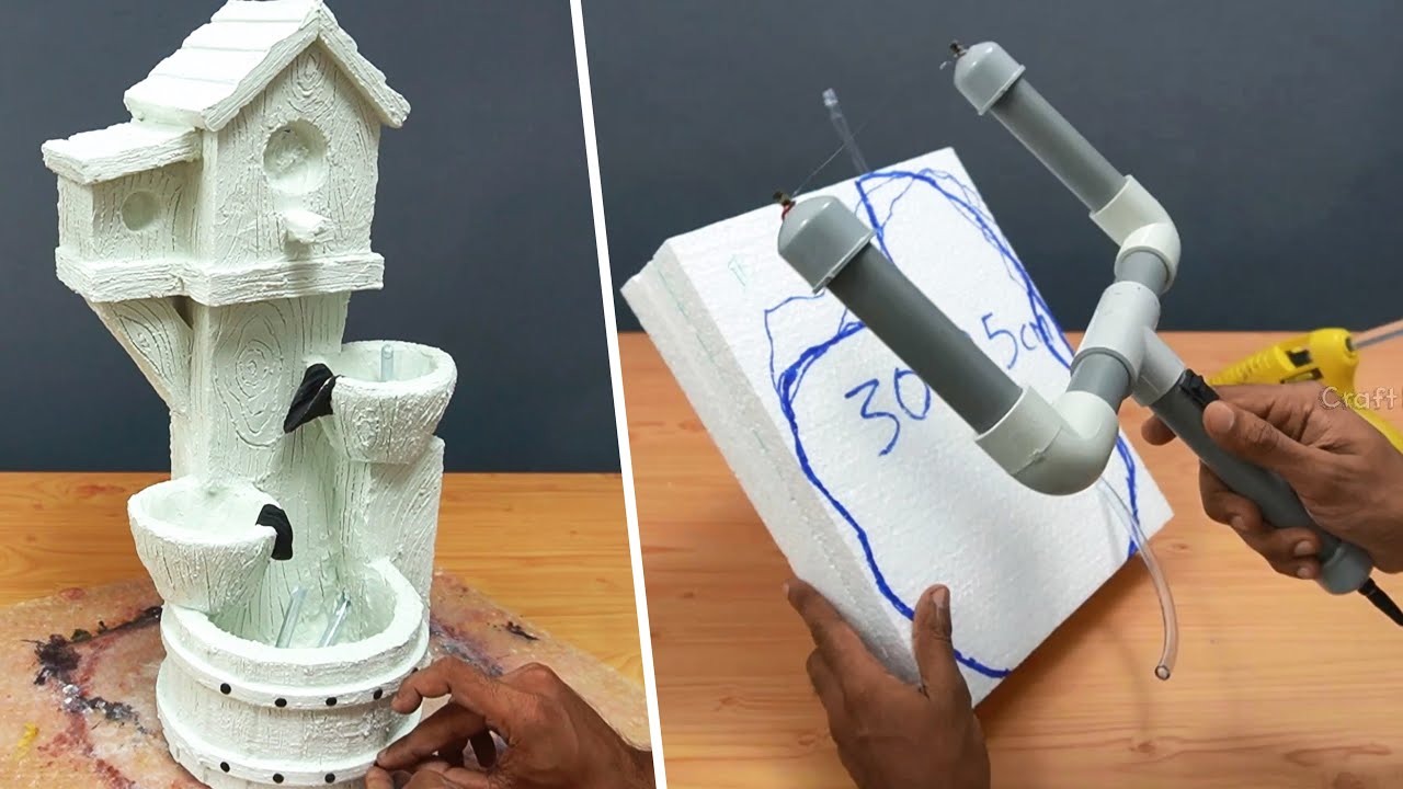 Amazing Top 2 Home Made Fake Wood Water Fountains | Making DIY Water ...