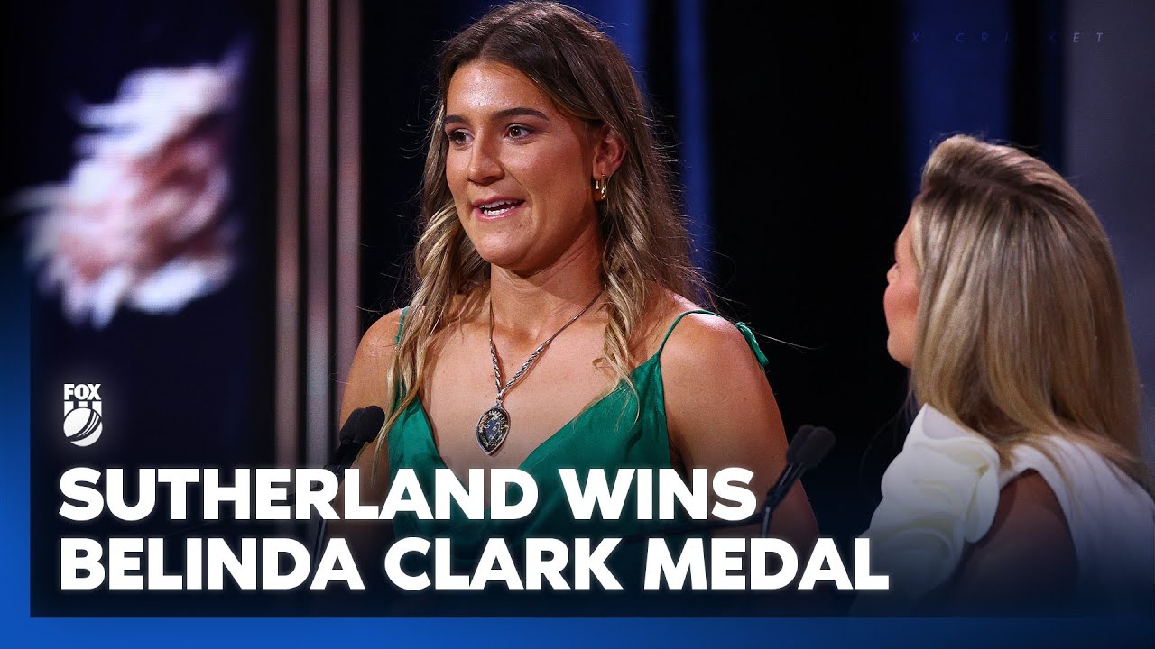 Sutherland honoured with Belinda Clark award after HISTORIC MCG century ...