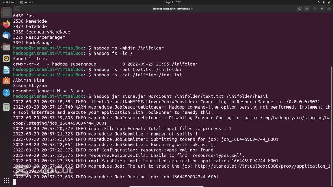 Implementasi WordCount Pada Hadoop di OS Ubuntu - YouTube