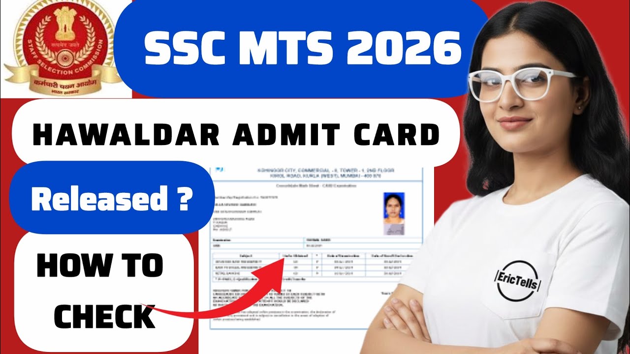 ssc mts admit card 2026 | ssc mts hall ticket 2026 - YouTube