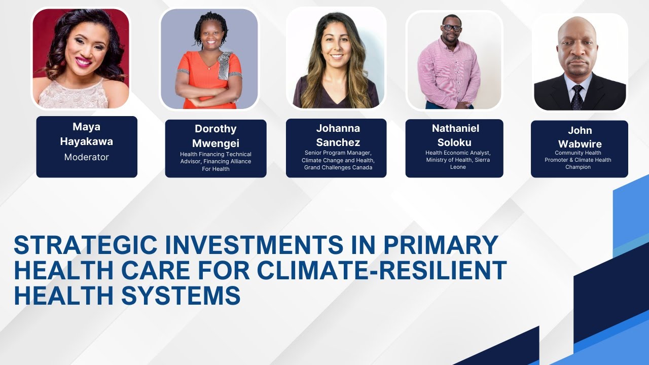 Webinar: Strategic Investments in Primary Health Care for Climate ...