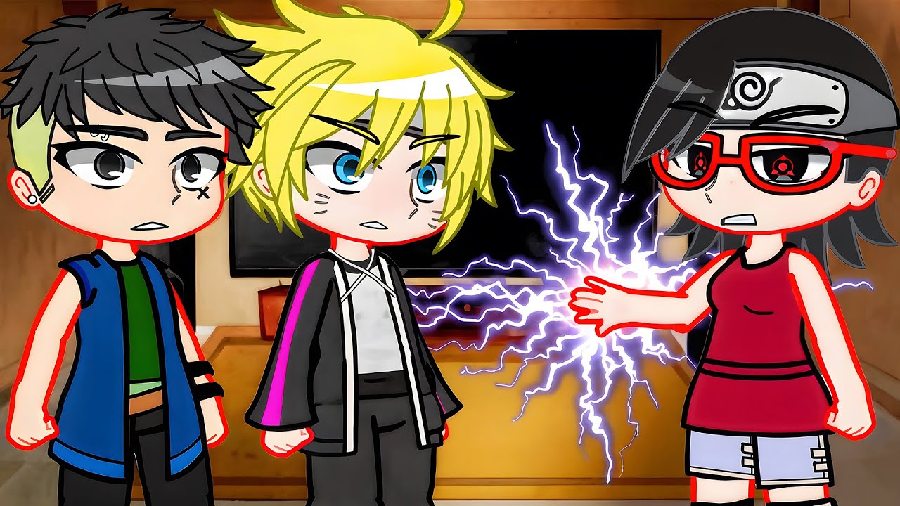 Boruto Friends React to Sarada // Two Blue Vortex // Gacha Club - YouTube