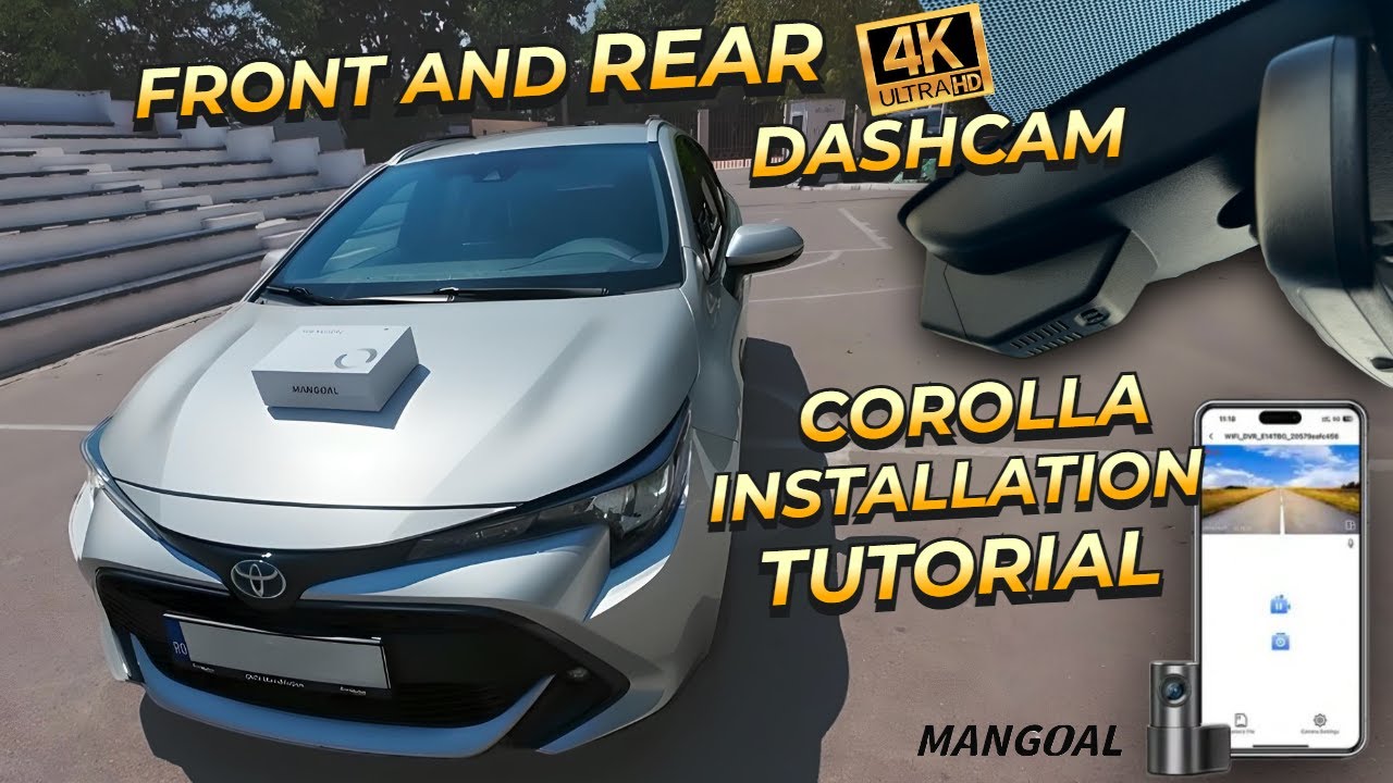 How to Install 4K Front and Rear Dashcams on Toyota Corolla Mangoal ...