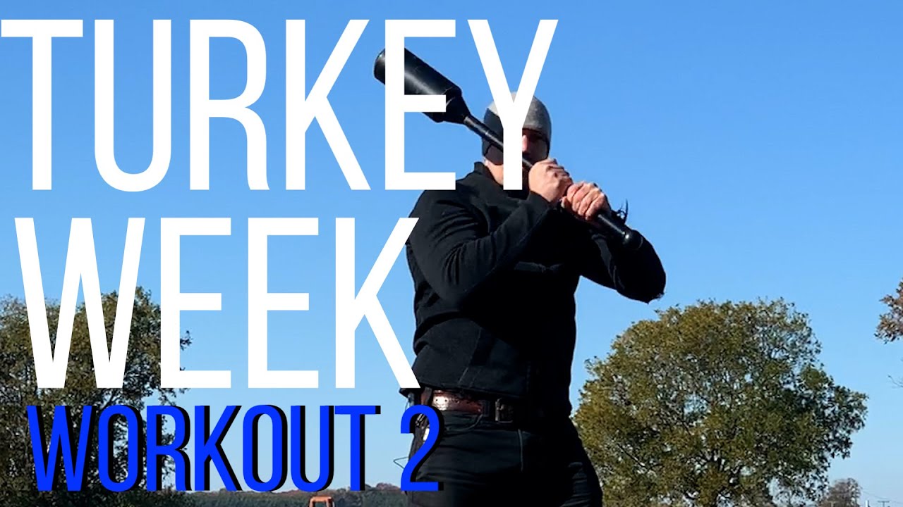 Turkey week Workout 2 - TGU, slam ball squat, and 2 hand heavy club ...
