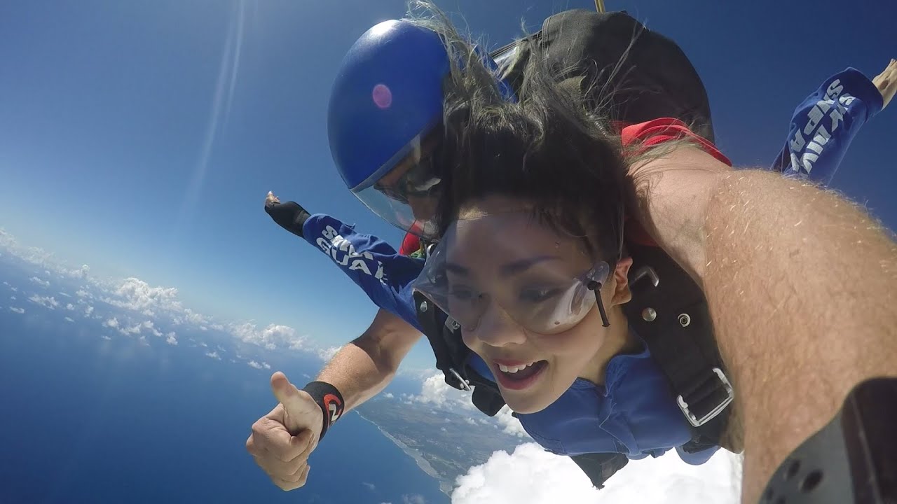 2019 Charlene Skydiving @ Guam! - YouTube