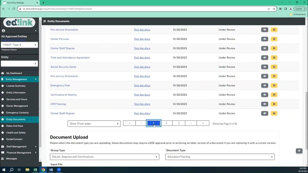 Entity Management and Edit Entity Change Applications Video - YouTube