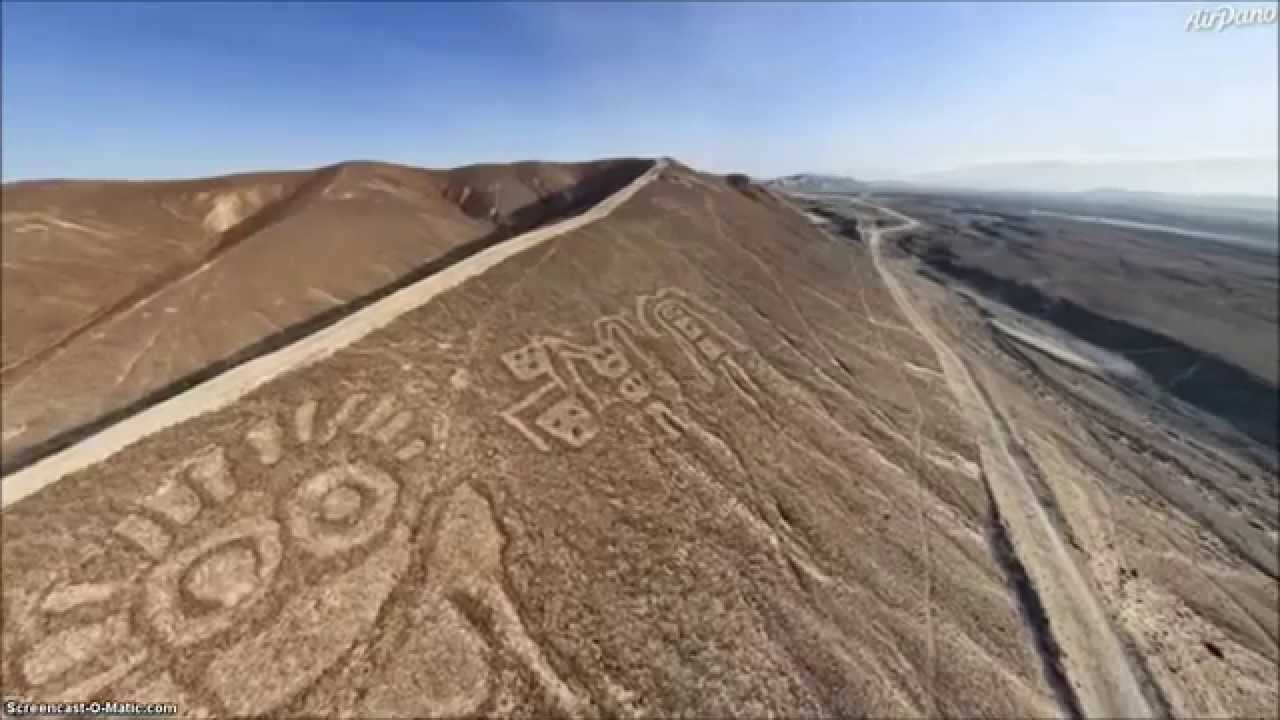 The Palpa Valley Of Peru Geoglyphs ~ Airpano - YouTube