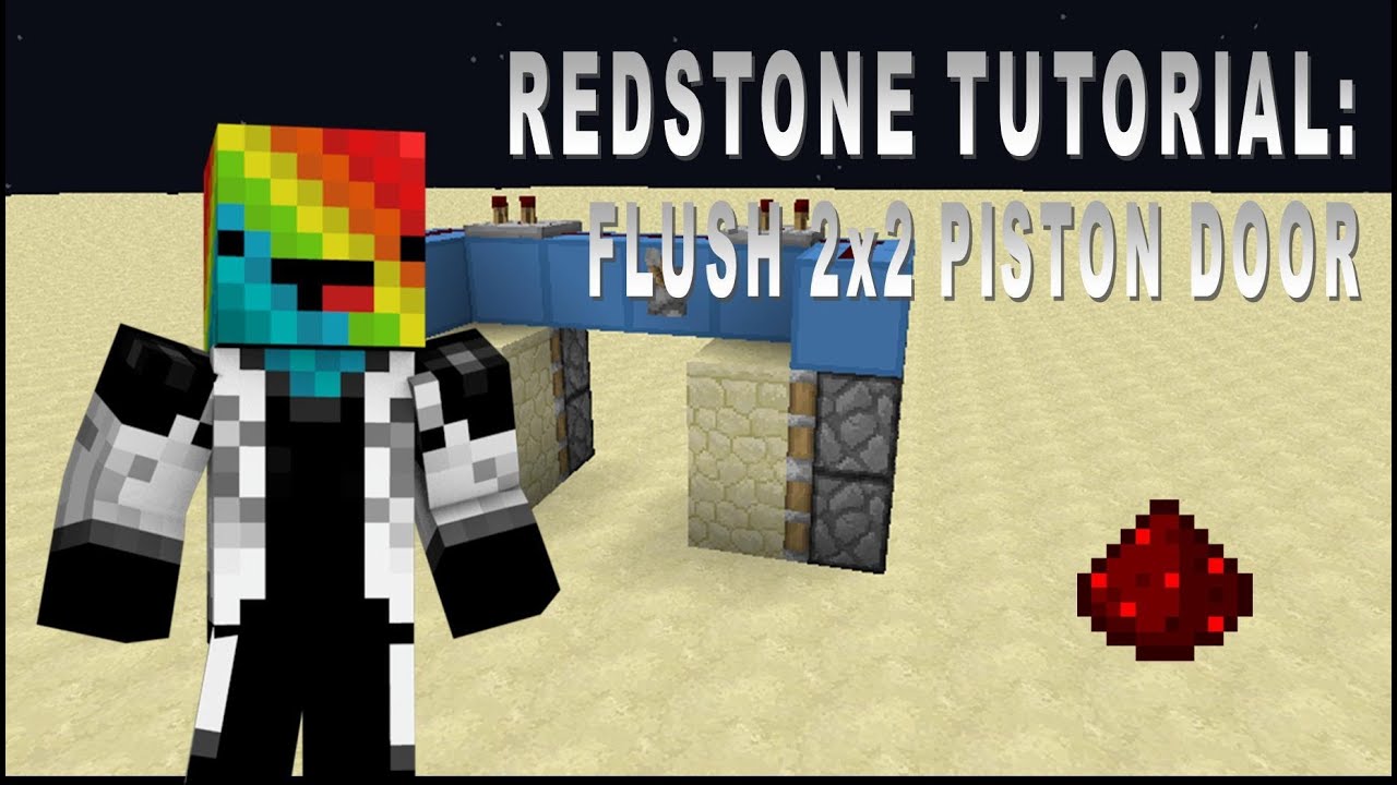[Redstone Tutorial] Flush 2x2 Piston Door! [Jeb Door] - YouTube