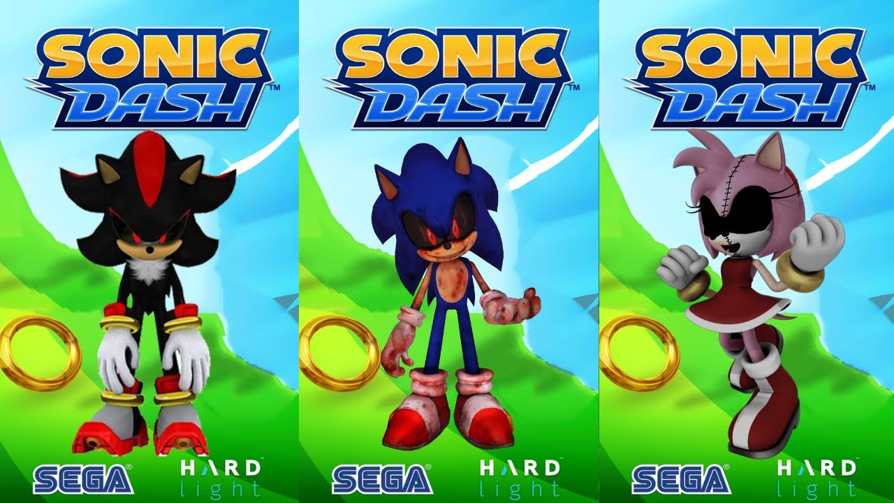 Sonic Dash - Sonic.EXE vs Shadow.EXE vs Amy.EXE defeat All Bosses ...