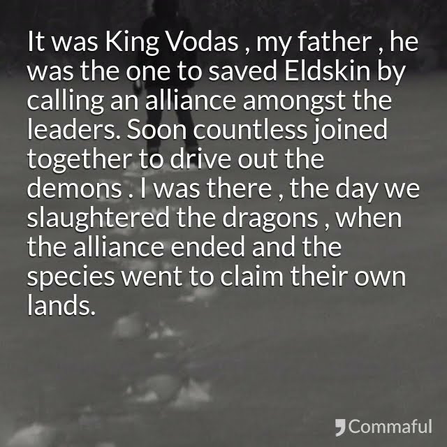 I'm writing a story. Follows the journey of Dedre , princess of the ...