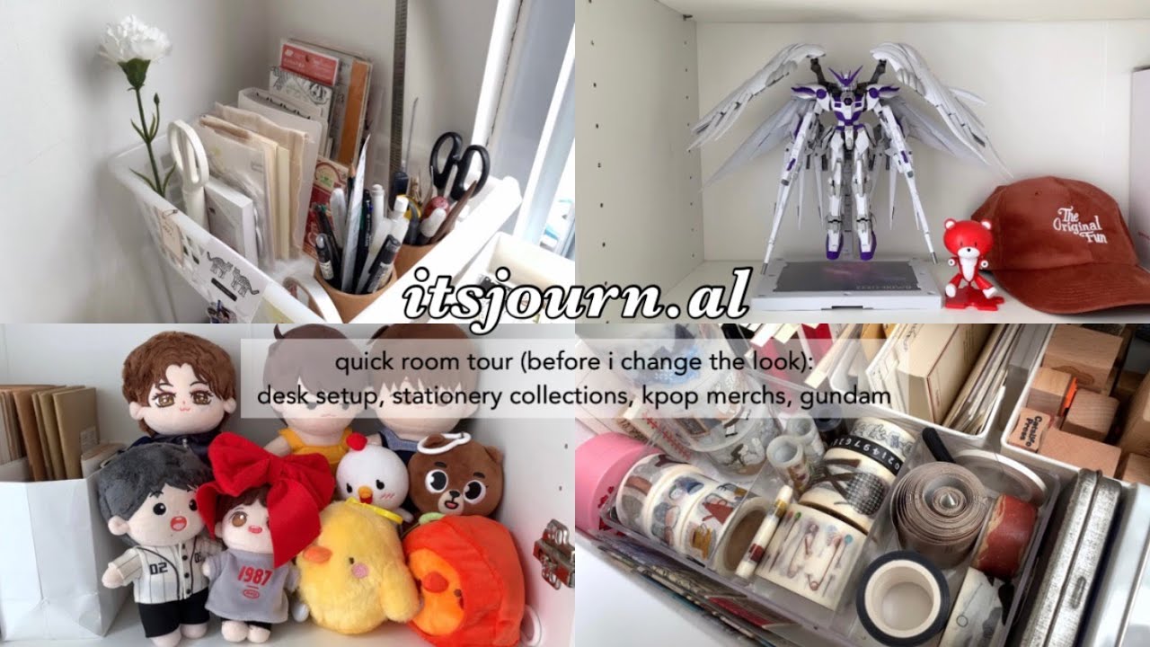 016. quick room tour: desk setup, stationery collections, kpop merchs ...