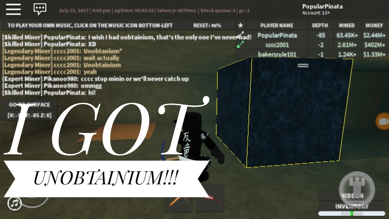 I GOT UNOBTAINIUM!!! (Roblox The Quarry) - YouTube